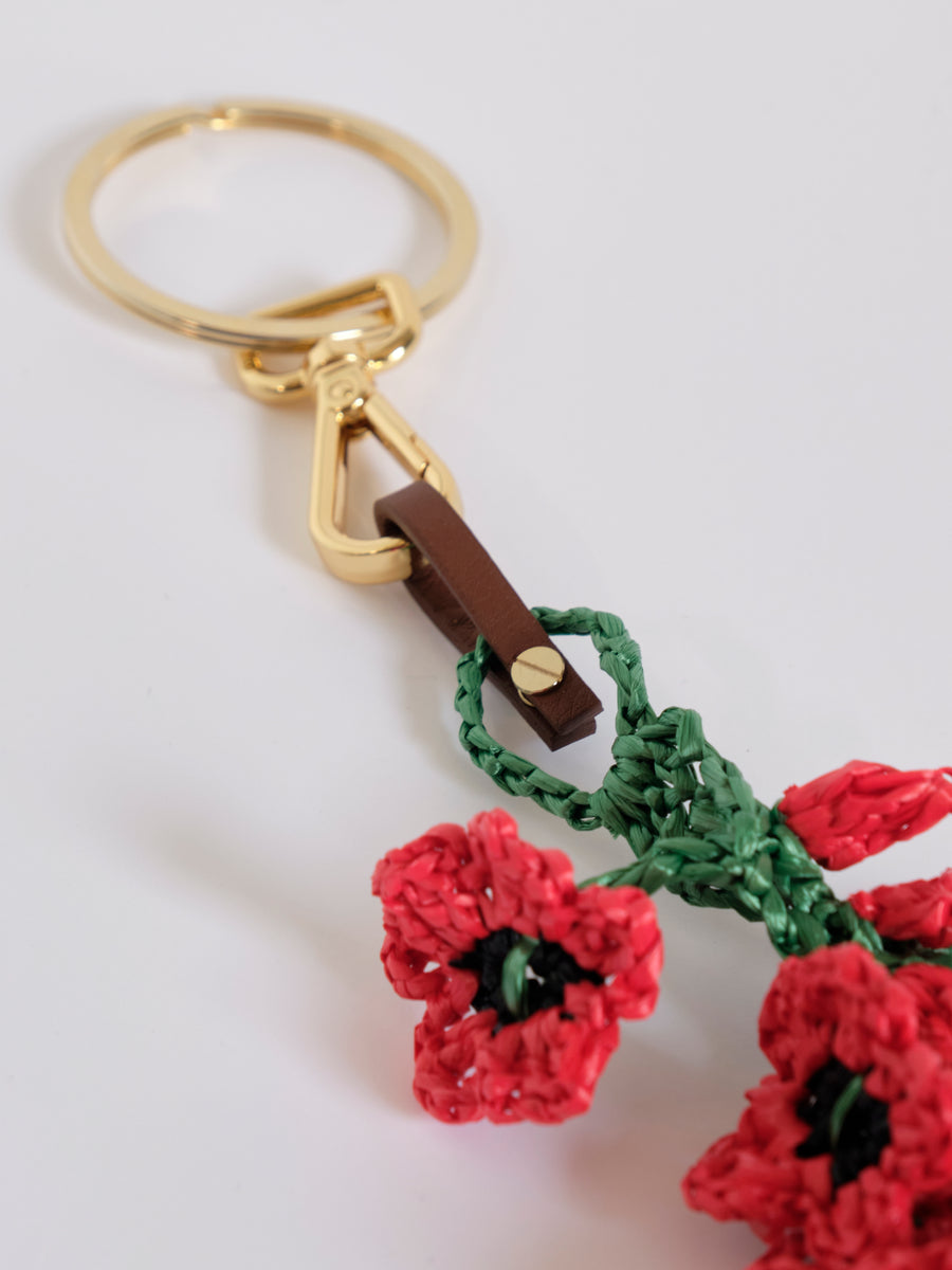 EMILY Poppy - RAFIA KEYRING – GATTIMILANO